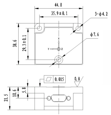 LKF-MSU203 MEMS Inertial Measurement Unit dimensional diagram