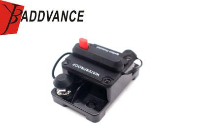 China 100A Waterproof High Amp Dual Stud Manual Reset Circuit Breaker With Switch (Black) for sale