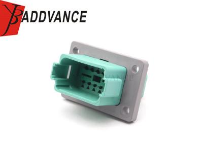 Cina DT04-12PC-L012 Deutsch DT Series 12 Pin C Key Receptacle Flange Mount Connector In Green in vendita