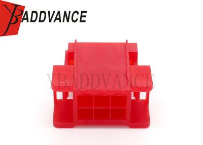 China Rectangle Red Tyco AMP Connectors Female 6 Pin Automotive Connector For Motorcycle for sale