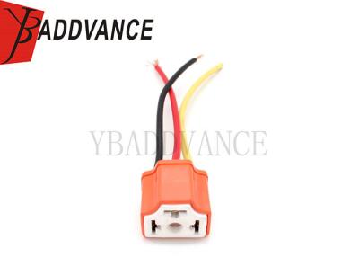 China 3 Pin Female Wiring Harness Pigtail H4/9003/HB2 Ceramic Headlight Connector for sale