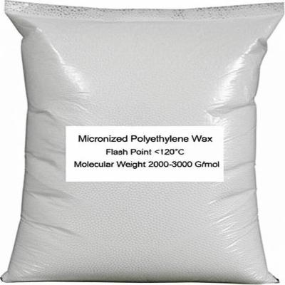 China Micronized Polyethylene Wax with Flash Point <120°C Packed in 20KG/Bag and Molecular Weight 2000-3000 G/mol for sale