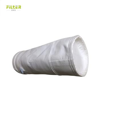 China Verstärkung 100mm 450GSM~550GSM Mittelfilter Polyester Filterbeutel für Stahlwerke zu verkaufen