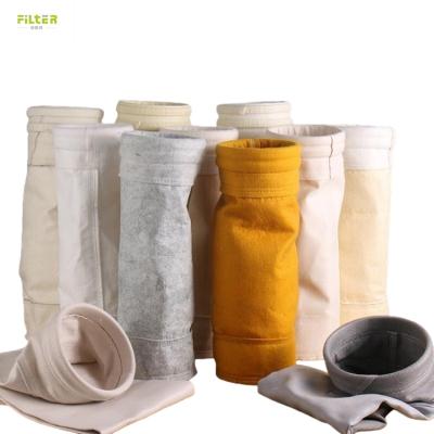 China Nomex Polyester PPS P84 PTFE needle punched felt filter bags for industrial boilers for sale