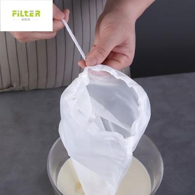 China Ultra Fine Mesh Nut Milk Filter Bag for Soymilk Juice Making for sale