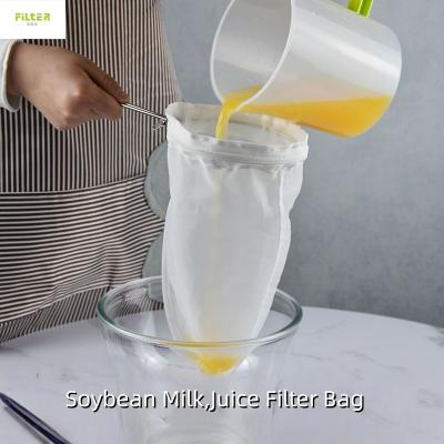 China Reusable Ultra Fine Mesh Juice Filter Bag Food Grade Fruit Juice Strainer Bag for sale