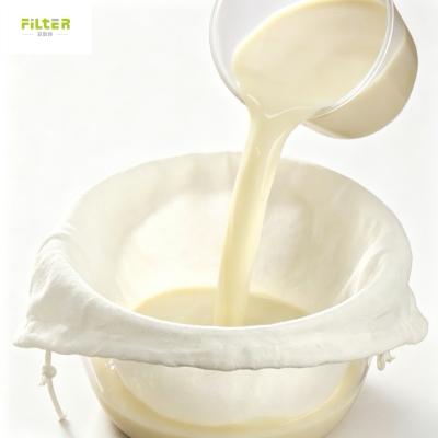 China Liquid Filter Bag Durable Nylon Mesh Food Grade Material Reusable Design Fine Mesh Straining Multiple Micron Options Drawstring Closure for sale