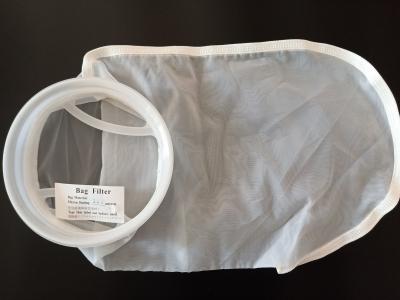 China 100% Food Grade Nylon Water Filter Bag 300 Micron With Hanging Loop for sale