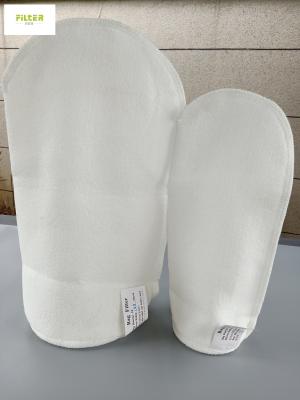 China Industrial Polypropylene PE Nylon Mesh Liquid Filter Bag Hanging Loop for sale