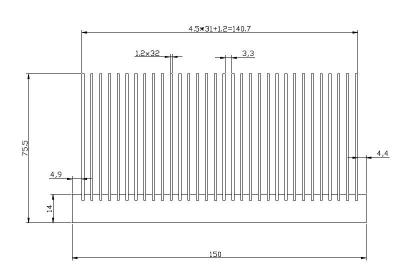 China Color plata práctico multiusos del disipador de calor electrónico de 22KW VFD en venta