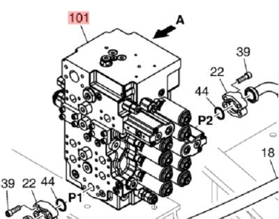China DOOSAN DX220LCA excavator main control valve 410105-01468G 410105-01468A 410105-01468B for sale