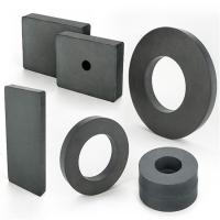 China Acceptable Customized Excellent Disc Arc Ring Block Ceramic Black Y35 Ferrite Magnets for sale