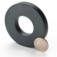 China Wind Generators Customized Magnetic Large Ring Round Black Ferrite Magnet For Speaker for sale