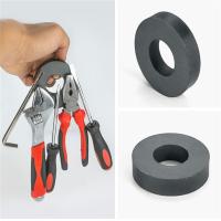 China Wind Generators Customized Magnetic Large Ring Round Black Ferrite Magnet For Speaker for sale