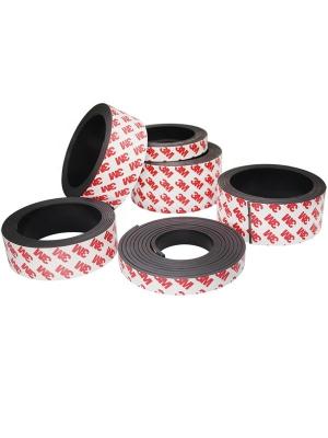 China Customized Size Magnet Strip Flexible Rubber Black Magnetic Tape for Magnetic Materials for sale