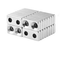 China Customized Size Rectangle Countersunk Magnet for Motor N42 N52 Strong Pulling Force for sale