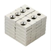 China Customized Size Rectangle Countersunk Magnet for Motor N42 N52 Strong Pulling Force for sale