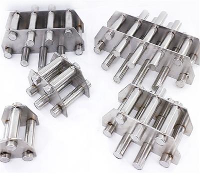 China Rod Baffles Magnetic Separator for 10000Gs Grate Hopper Stainless Steel Neodymium Magnet for sale