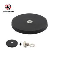 China High Temperature Rubber Coated Round Neodymium Magnet with Punching Processing Service for sale
