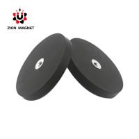 China High Temperature Rubber Coated Round Neodymium Magnet with Punching Processing Service for sale