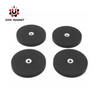 China High Temperature Rubber Coated Round Neodymium Magnet with Punching Processing Service for sale