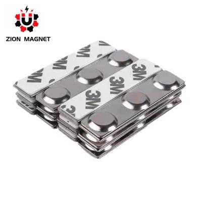 China Reusable 50 Pack Magnetic Name Tags Magnets Name Badge Hold with Bright Silver Finish for sale