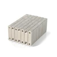 China Industrial Rectangular Magnet with Nickel Coating and Two Counter Bores in Bulk for sale