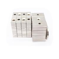 China Industrial Rectangular Magnet with Nickel Coating and Two Counter Bores in Bulk for sale