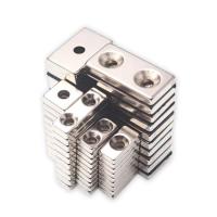 China Sensors Customized Permanent Countersunk Neodymium Magnet Rectangular with Hole for sale