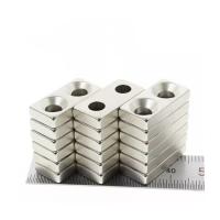 China Sensors Customized Permanent Countersunk Neodymium Magnet Rectangular with Hole for sale