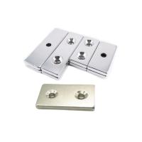 China Sensors Customized Permanent Countersunk Neodymium Magnet Rectangular with Hole for sale