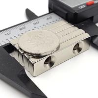 China Sensors Customized Permanent Countersunk Neodymium Magnet Rectangular with Hole for sale