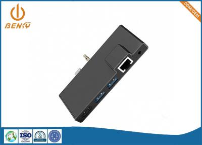 China USB Connector Machining Aluminum Shell 6 In 1 Docking Station Adapter USB Multiport Hub for sale