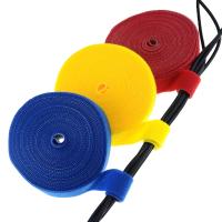 China Customised Size Reusable Dual-use Hook and Loop Cable Tie and Double Sided Hook and Loop Tape for sale
