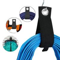 China Heavy Duty Self Locking Hook and Loop Cable Hanger Adjustable Woven Straps Holder 2500 Cycles for sale