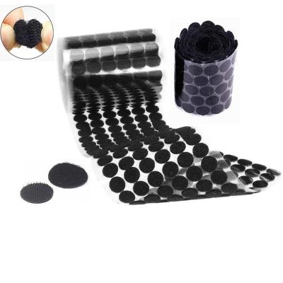 China Die Cutting Strong Sticky Self Adhesive Hook and Loop Dots Tape Roll For Wall Decoration OEM for sale