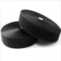 China Double Sided ROHS Hook and Loop Tape Roll Black Yellow 25 Yards for sale