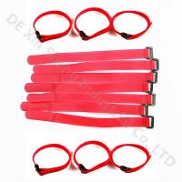 China Custom Logo Printable Hook and Loop Straps 25mm Nylon Reusable Cable Ties for sale