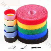 China Reusable Hook and Loop Cable Ties 2cm Width Nylon Self-Adhesive Fastening Straps for sale