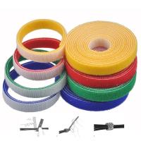 China Reusable Back to Back Hook and Loop Tape 2 Inch Width Nylon Cable Tie 50 Pack for sale