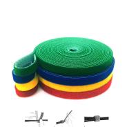 China Reusable Double Sided Hook and Loop Cable Tie 1cm Width Eco Friendly Nylon One Wrap Roll for sale