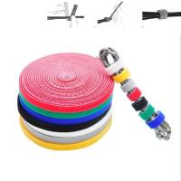 China Reusable Double Sided Hook and Loop Cable Tie 20cm Nylon Wire Organizer Strap 1cm Width for sale