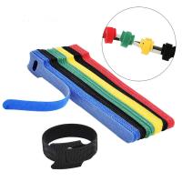 China Reusable Self Locking Double Sided Velcro Cable Ties 1cm Width Nylon for sale