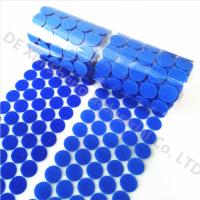 China 110mm Width Blue Adhesive Hook and Loop Circles Dots with Sticky Back Heavy Duty 2500 Cycles for sale