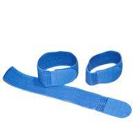 China 20mm Blue Hook and Loop Adjustable Strap 25m Roll Nylon Reusable Cable Tie for sale