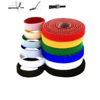 China SGS Double Sided Hook and Loop Velcro Cable Ties 2cm Width Eco Friendly Nylon for sale