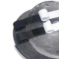 China 2mm Thick Self Adhesive Hook and Loop Tape with Strong Sticky Glue Customizable Widths for sale