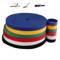 China Double Side Nylon Back to Back Fixable Cable Ties 12.5mm 25mm Reusable Velcro Straps for sale