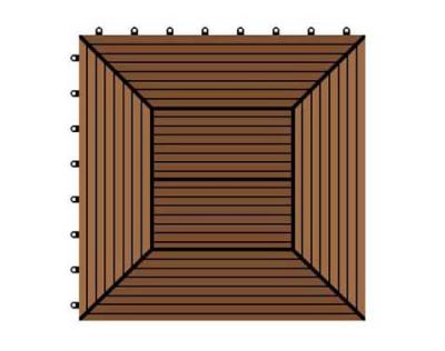 China WX04 300*300X22mm weather resistance wpc wood plastic composite deck tiles with UV resistance for sale