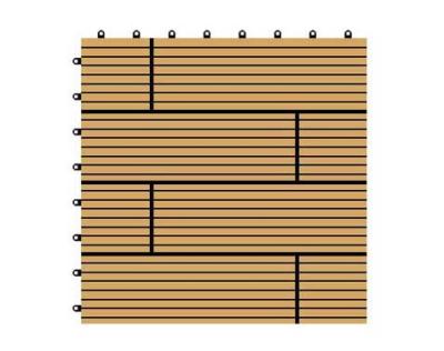 China WX06 WPC Outdoor Waterproof interlocking square DIY decking tiles patio tiles for sale